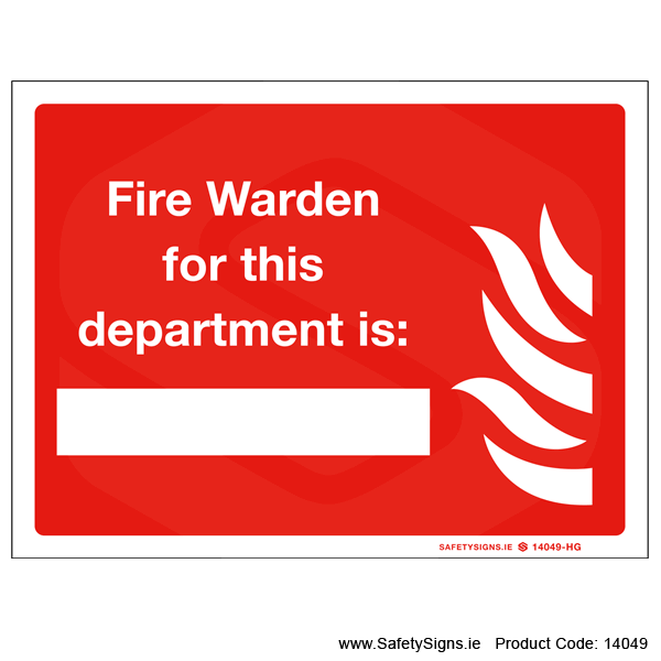 Fire Warden - 14049 — SafetySigns.ie