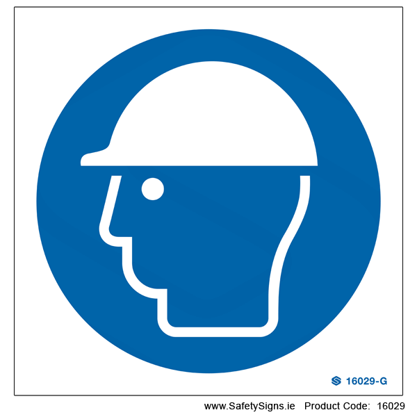 Wear Head Protection - 16029 — SafetySigns.ie