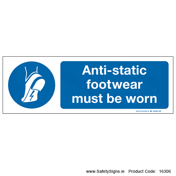 Wear Anti-static Footwear - 16306 — SafetySigns.ie
