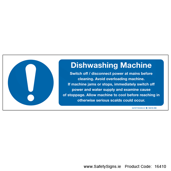 Dishwashing Machine - 16410 — SafetySigns.ie