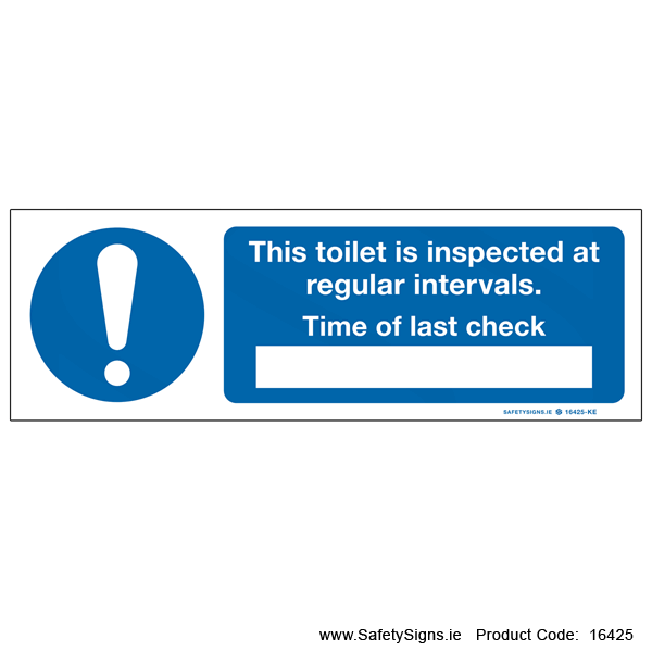 Toilet Inspection - 16425 — SafetySigns.ie