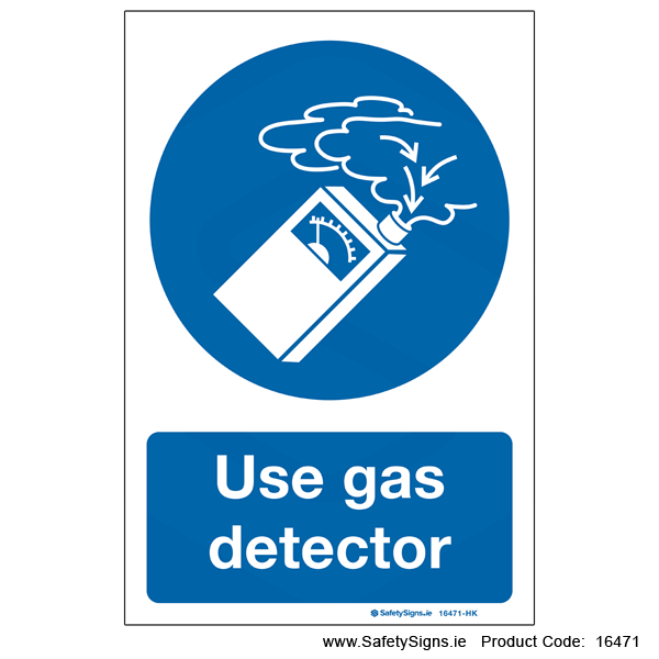 Use Gas Detector - 16471 — SafetySigns.ie