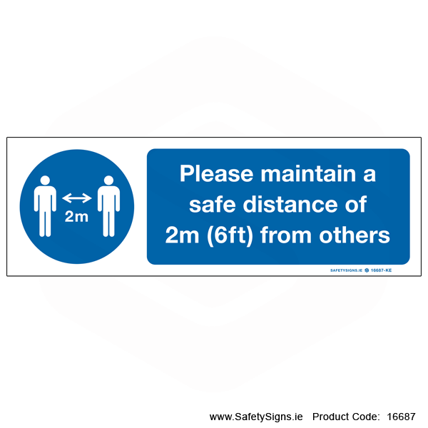 Maintain Safe Distance - 16687 — SafetySigns.ie