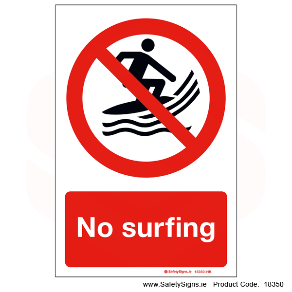 No Surfing - 18350 — SafetySigns.ie