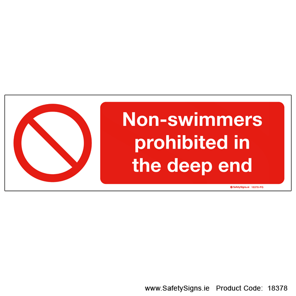 Non Swimmers - 18378 — SafetySigns.ie