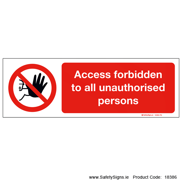 Access Forbidden - 18386 — SafetySigns.ie