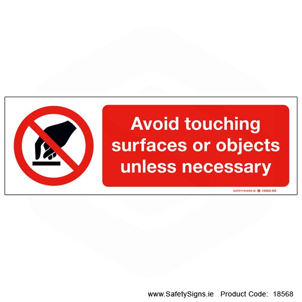 Avoid Touching Surfaces - 18568 — SafetySigns.ie