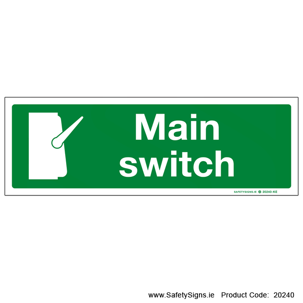 Main Switch - 20240 — SafetySigns.ie