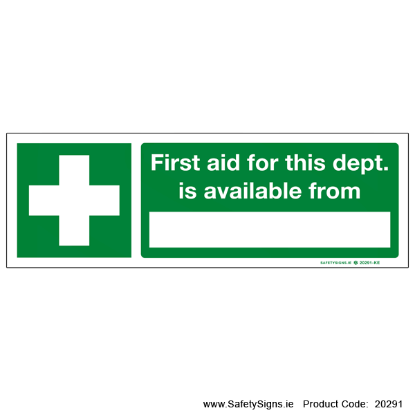 First Aid - 20291 — SafetySigns.ie