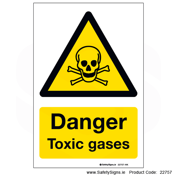 Toxic Gases - 22757 — SafetySigns.ie