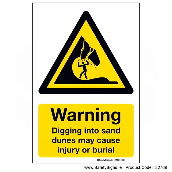 Digging into Sand Dunes - 22769 — SafetySigns.ie