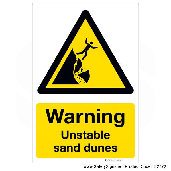Unstable Sand Dunes - 22772 — SafetySigns.ie