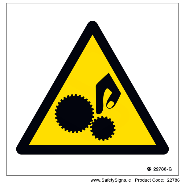 Risk of Trapped Fingers or Hand - 22786 — SafetySigns.ie