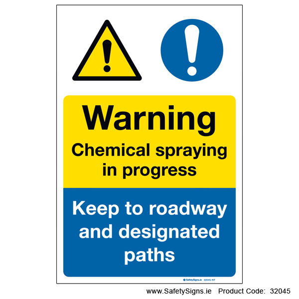 Chemical Spraying - 32045 — SafetySigns.ie