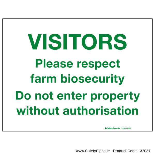 Farm Biosecurity - 32037 — SafetySigns.ie