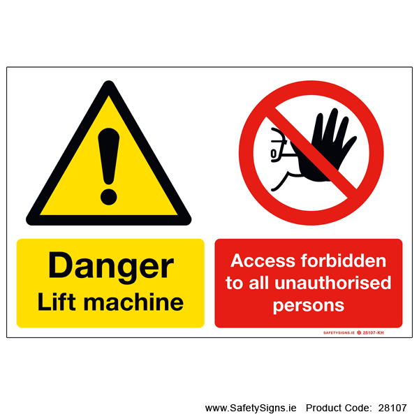 Lift Machine - 28107 — SafetySigns.ie
