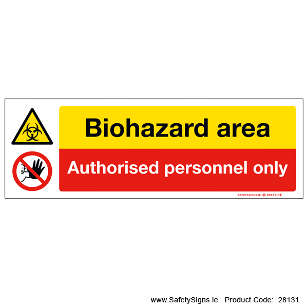 Biohazard Area - 28131 — SafetySigns.ie