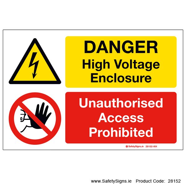 High Voltage Enclosure - 28152 — SafetySigns.ie