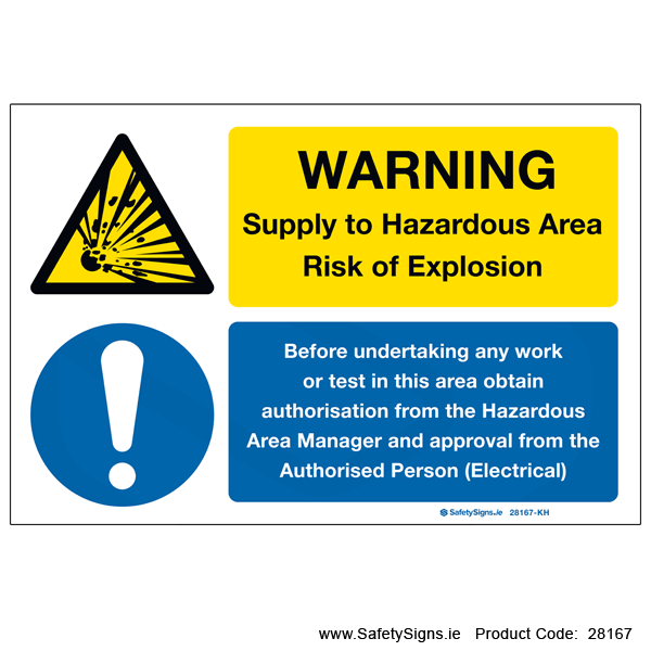 Risk of Explosion - 28167 — SafetySigns.ie