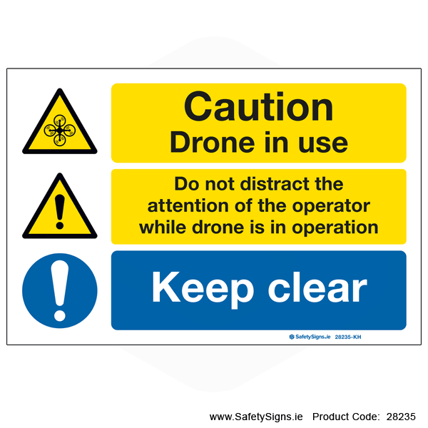 Drone in Use - 28235 — SafetySigns.ie