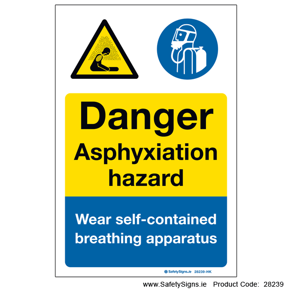 Asphyxiation Hazard - 28239 — SafetySigns.ie