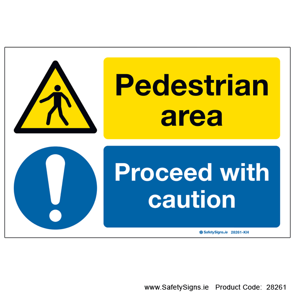 Pedestrian Area - 28261 — SafetySigns.ie