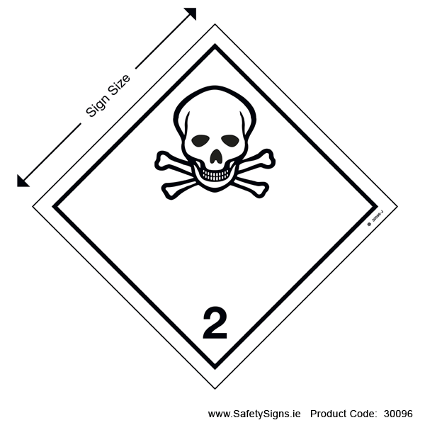 Class 2.3 - Toxic Gases - 30096 — SafetySigns.ie