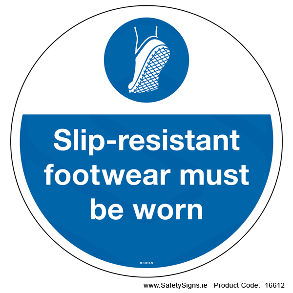 Wear Slip-Resistant Footwear - FloorSign (Circular) - 16612 ...