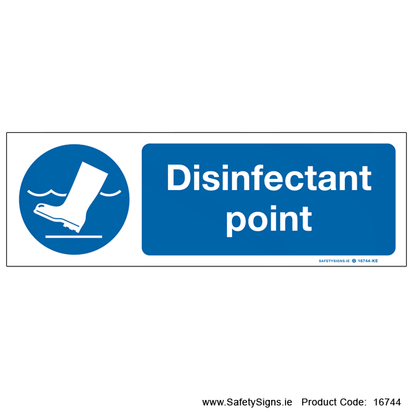Disinfectant Point - 16744 — SafetySigns.ie