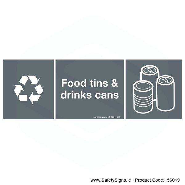 Food Tins and Drinks Cans - 56019 — SafetySigns.ie