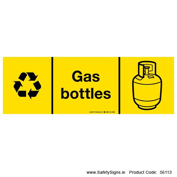 Gas Bottles - 56113 — SafetySigns.ie