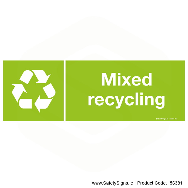 Mixed Recycling - 56381 — SafetySigns.ie