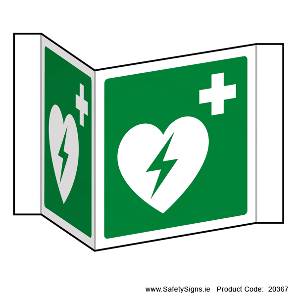 Automated External Heart Defibrillator - PanoSign - 20367 — SafetySigns.ie