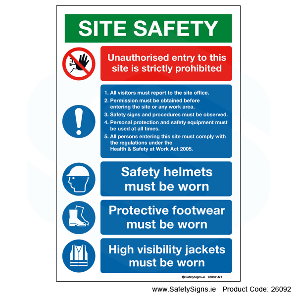 Small Site Safety Notice - 26092 — SafetySigns.ie