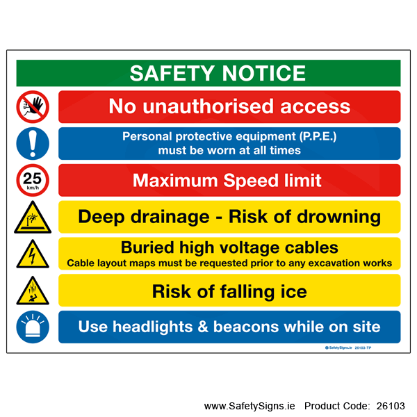 Safety Notice - Wind Farm - 26103 — SafetySigns.ie