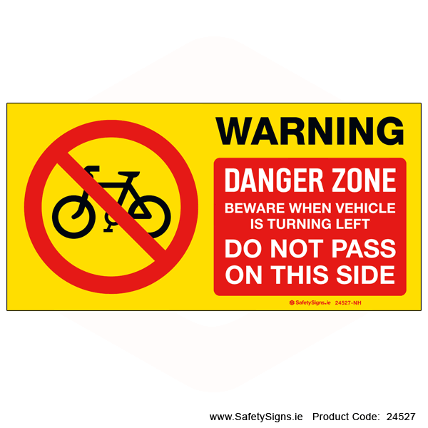 Do not Pass on this Side - 24527 — SafetySigns.ie