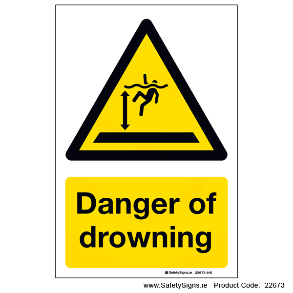 Danger of Drowning - 22673 — SafetySigns.ie